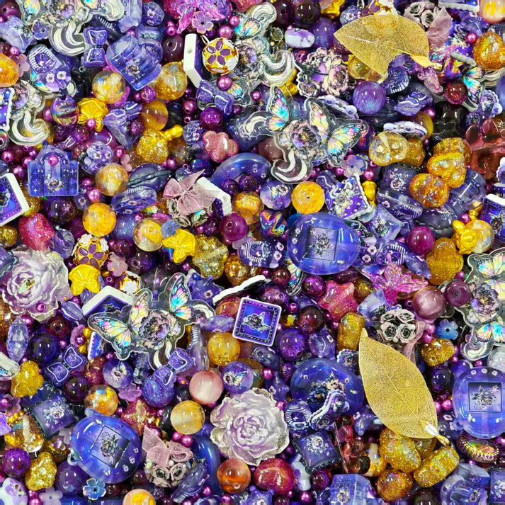 Acrylic Beads -Purple gold (for beaded pen, keychains, phone chains ...