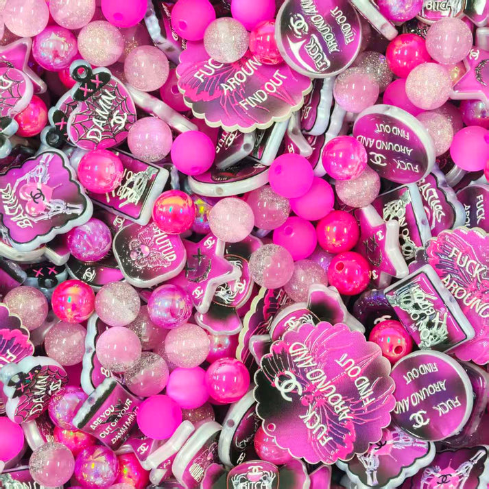 Acrylic Beads - Damn (for beaded pen, keychains, phone chains ...