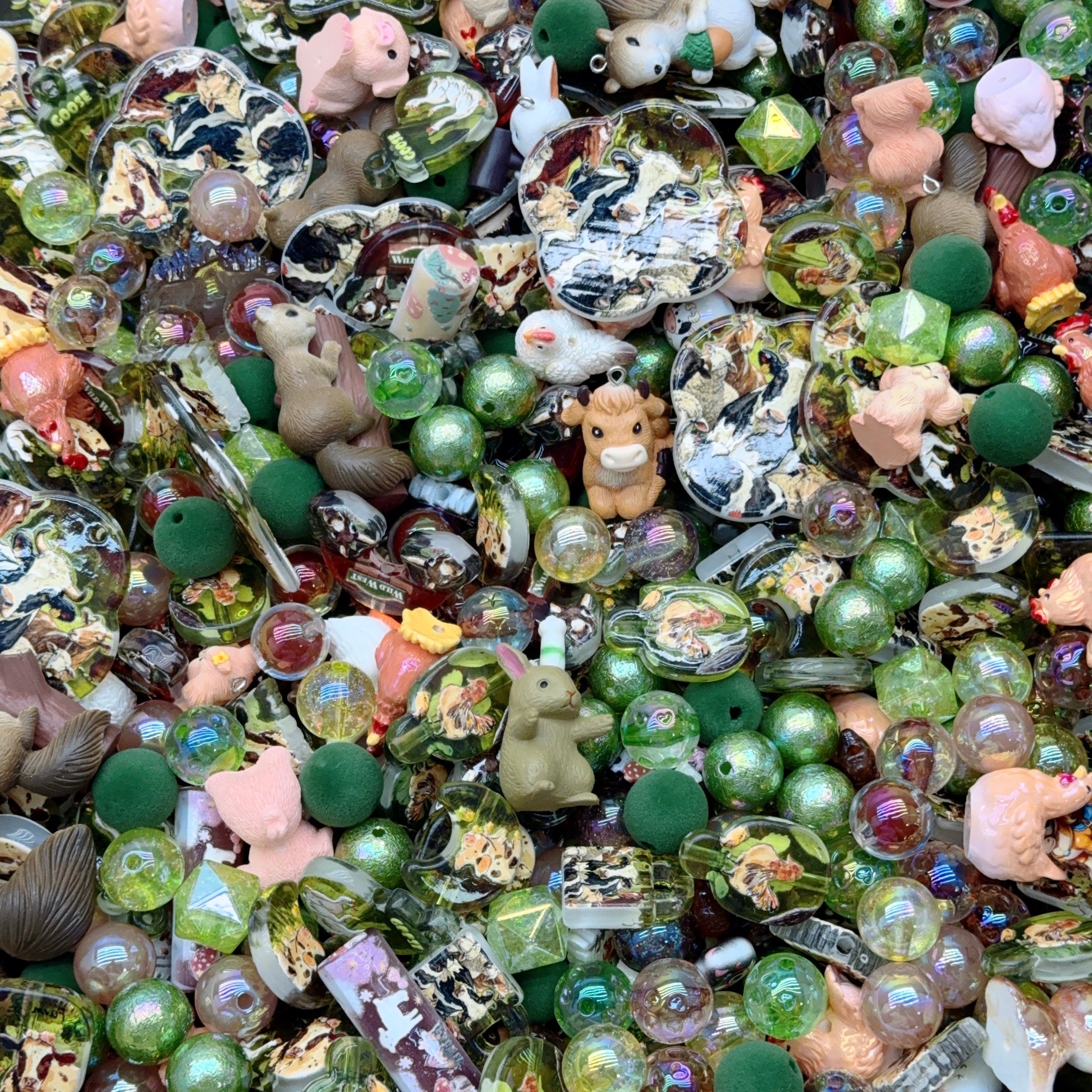 Acrylic Beads - Animal farm (for beaded pen, keychains, phone chains ...