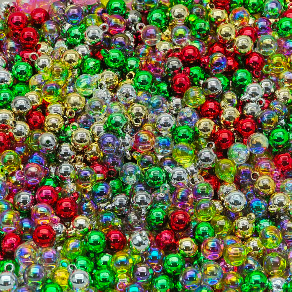 Acrylic beads - Christmas hanging hole (for beadable pens, keychains ...