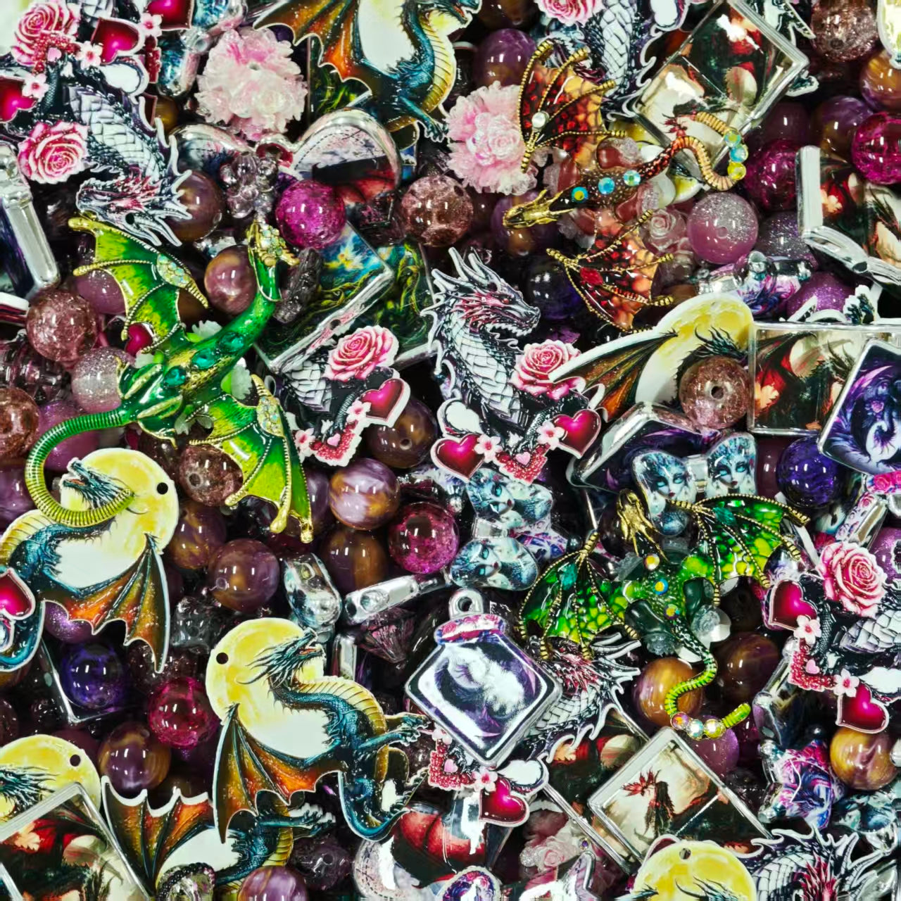 Acrylic Beads - Dragon (for beaded pen, keychains, phone chains ...