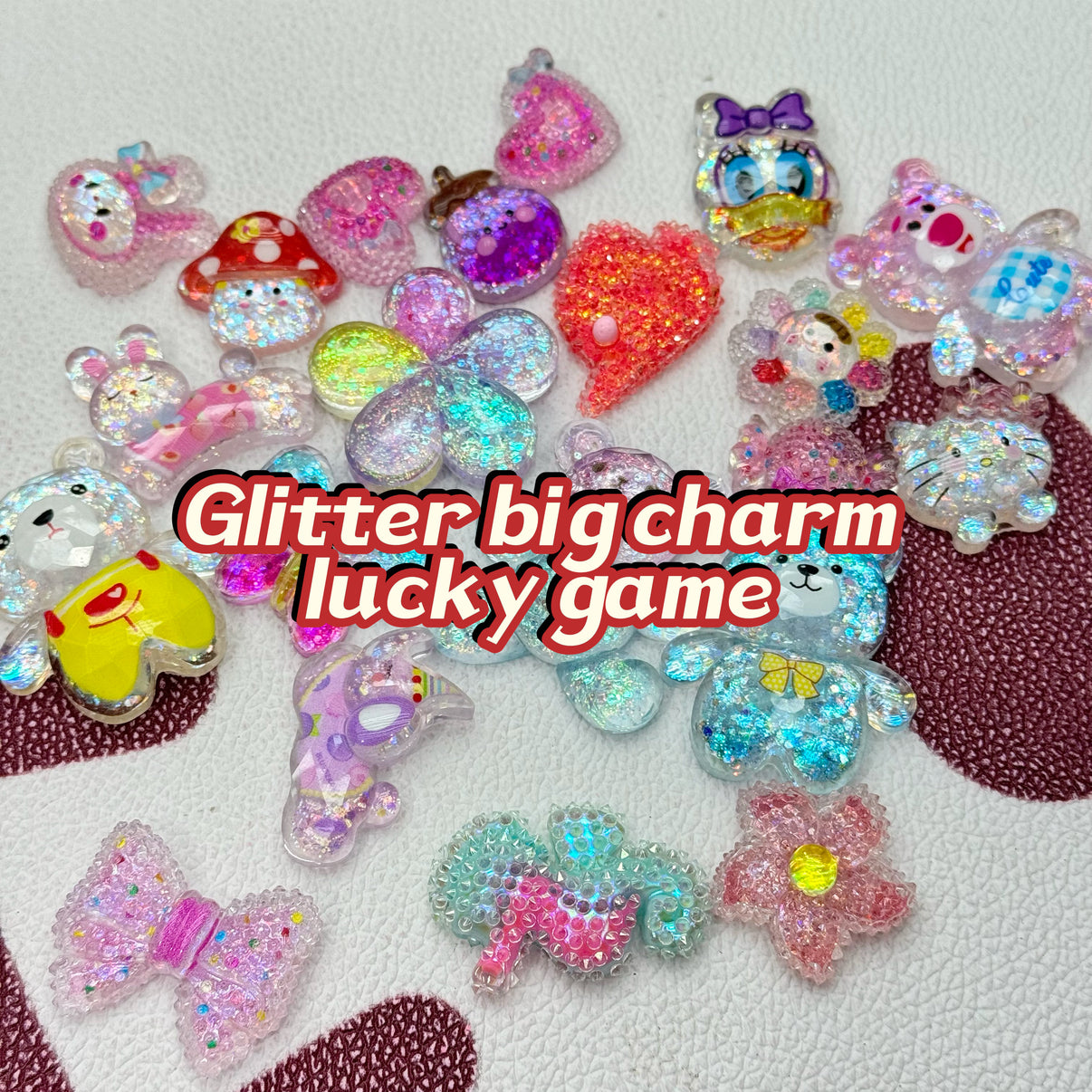 Lucky game-Glitter big charms – hellokikinails